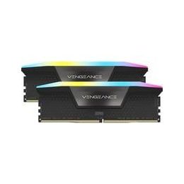 Corsair DIMM 32 GB DDR5-6000 (2x 16 GB) Dual-Kit, Arbeitsspeicher schwarz, CMH32GX5M2B6000C38, Vengeance RGB, INTEL XMP