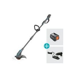 Gardena Akku-Rasentrimmer PowerTrim 30/18V P4A grau/t&uuml;rkis, Li-Ion Akku 4Ah, POWER FOR ALL ALLIANCE