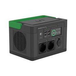 APC Schneider tragbare OffGrid Powerstation 330 schwarz/gr&uuml;n, Lithium-Ionen Akku 332Wh, 2x 230V 300W, 3x USB-A, 1x USB-C PD 60W