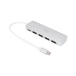 Digitus USB Type-C 4-Port Hub (USB 3.0) + PD, USB-Hub silber