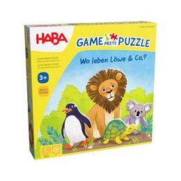 Haba Game meets Puzzle - Wo leben L&ouml;we & Co.?, Brettspiel