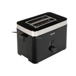 Graef Toaster TO62 schwarz, 888 Watt, f&uuml;r 2 Scheiben Toast