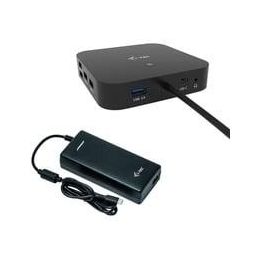 i-tec USB-C Dual Display Docking Station, Dockingstation schwarz, DisplayPort, 100 Watt PD, LAN