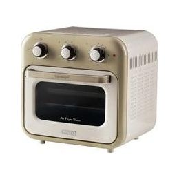 Ariete Hei&szlig;luftfritteuse und Mini-Ofen 3in1 Vintage Beige wei&szlig;/beige, 1.350 Watt, Garraum 16 Liter, mit Sichtfenster