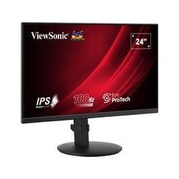 Viewsonic VG2408A, LED-Monitor 60.5 cm (24 Zoll), schwarz, FullHD, IPS, USB-Hub, 100Hz Panel