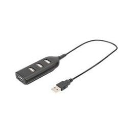 Digitus USB 2.0 Hub, 4-Port, USB-Hub schwarz