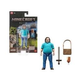 Mattel Minecraft Movie Steve Actionfigur und Zubeh&ouml;r, Spielfigur Spielset mit 10 cm Figur