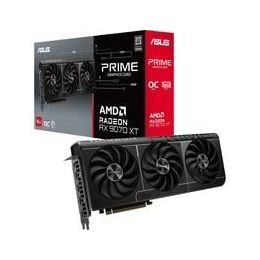 ASUS Radeon RX 9070 XT PRIME GAMING OC, Grafikkarte grau, RDNA4, GDDR6, 3x DisplayPort, 1x HDMI 2.1