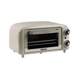 Ariete Mini-Backofen Vintage Beige wei&szlig;/hellgr&uuml;n, 800 Watt, 10 Liter