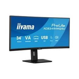iiyama ProLite XCB3494WQSU-B1, LED-Monitor 86.7 cm (34 Zoll), schwarz (matt), WQHD, VA, Curved, AMD-FreeSync-Premium, 120Hz Panel