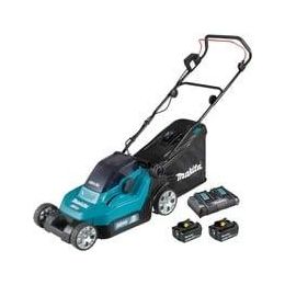 Makita Akku-Rasenm&auml;her DLM382PM2, 36Volt (2x18Volt) blau/schwarz, 2x Li-Ionen Akku 4,0Ah
