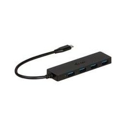 i-tec USB-C Slim Passive HUB 4 Port, USB-Hub schwarz