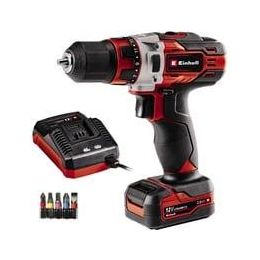 Einhell Akku-Bohrschrauber TE-CD 12/1 Li, 12Volt rot/schwarz, Li-Ionen Akku 2Ah