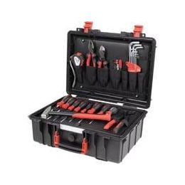 wiha Werkzeugkoffer Basic L mechanic, Werkzeug-Set schwarz/rot, 36-teilig, mit Koffer