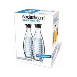 SodaStream Glaskaraffe Duopack, Kanne transparent/schwarz, f&uuml;r Penguin- und Crystal-Sprudler