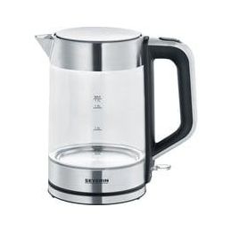 Severin Glas-Wasserkocher WK 3420 edelstahl (geb&uuml;rstet)/schwarz, 1,7 Liter