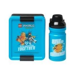 LEGO Lunch-Box Set Ninjago Classic blau/schwarz, 2-teilig, mit Trinkflasche