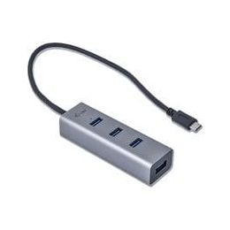 i-tec USB-C Metal HUB 4 Port, USB-Hub schwarz