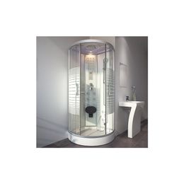 Home Deluxe White Pearl 100x100 Duschtempel, inkl. komplettem Zubehör