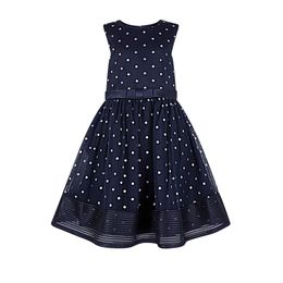 happy girls Kleid M&auml;dchen Gr&ouml;&szlig;e 146 navy / wei&szlig;