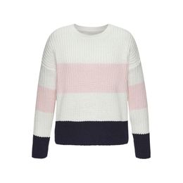 Lascana Pullover Damen Gr&ouml;&szlig;e XS/S creme / navy / rosa