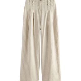 next Bundfaltenhose Damen Gr&ouml;&szlig;e 34 beige / schwarz