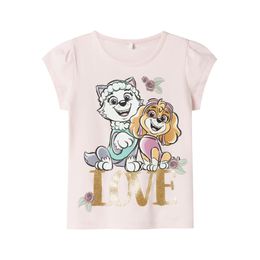 name it T-Shirt 'Paw Patrol' M&auml;dchen Gr&ouml;&szlig;e 110 beige / gold / orchidee / rosa