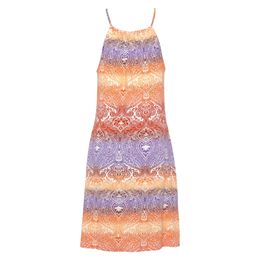 Lascana Kleid Damen Gr&ouml;&szlig;e 40 gelb / lila / orange Sommerkleid
