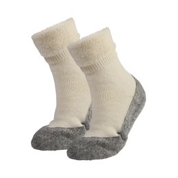Falke Socken 'Cosyshoe' Damen Gr&ouml;&szlig;e 37/38 grau / wei&szlig;