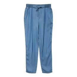 V&eacute;ro Moda VERO MODA Pleat-Front Pants 'VMHARPER' female size 38 Blue denim