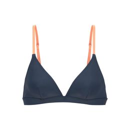 active by Lascana Lascana Active Bikinitop Damen Gr&ouml;&szlig;e 65 dunkelblau / apricot
