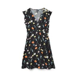 V&eacute;ro Moda Vero Moda Sommerkleid 'FLORA OLGA' Damen Gr&ouml;&szlig;e 42 hellblau / hellgelb / hummer / schwarz