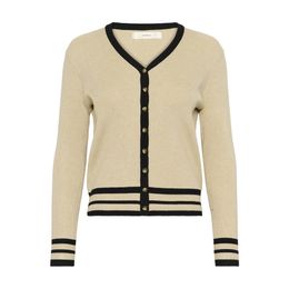 Inwear Strickjacke 'Leenah' Damen Gr&ouml;&szlig;e M beige / schwarz