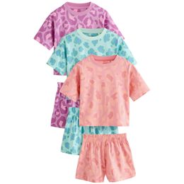 next Schlafanzug M&auml;dchen Gr&ouml;&szlig;e 146 mint / lila / orange / lachs