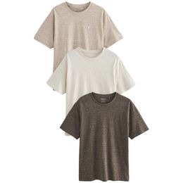 next T-Shirt Herren Gr&ouml;&szlig;e M beige / beigemeliert / braun
