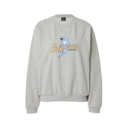Kaotiko Sweatshirt 'FLIPPER' Damen Gr&ouml;&szlig;e L hellblau / gelb / graumeliert / schwarz