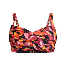 Swim By Zizzi Bikinitop 'Stella' Damen Gr&ouml;&szlig;e 95 orange / rot / schwarz