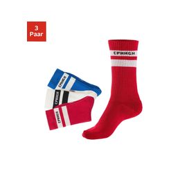 Copenhagen Studios Socken Damen Gr&ouml;&szlig;e 39/42 blau / rot / schwarz / wei&szlig;