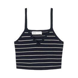 Bershka Top Damen Gr&ouml;&szlig;e XS blau / wei&szlig;