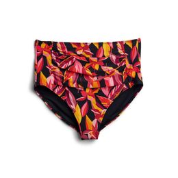 Swim By Zizzi Bikinihose 'Stella' Damen Gr&ouml;&szlig;e 4XL orange / hellpink / rot / schwarz