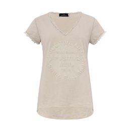 Zwillingsherz T-Shirt 'Positive Mind' Damen Gr&ouml;&szlig;e S/M beige