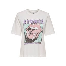 Only T-Shirt 'ONLROLLING STONES' Damen Gr&ouml;&szlig;e M lavendel / altrosa / schwarz / wei&szlig;