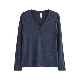 Lindex Schlafshirt Damen Gr&ouml;&szlig;e XL navy / wei&szlig; Winterkleid