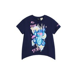 Desigual T-Shirt 'Stitch' M&auml;dchen Gr&ouml;&szlig;e 122/128 marine / hellgelb / pink