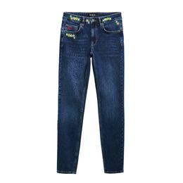 Desigual Jeans Damen Gr&ouml;&szlig;e 38 nachtblau / gelb / gr&uuml;n / wei&szlig;