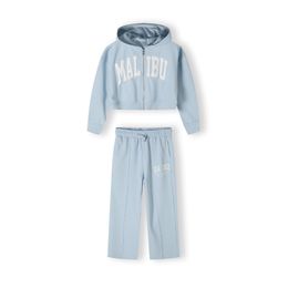 MINOTI Sweatsuit girl size 98/104 Light blue / White