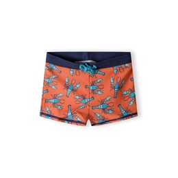 MINOTI Badeshorts Jungen Gr&ouml;&szlig;e 122/128 navy / himmelblau / orange