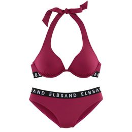 ELBSAND Bikini Damen Gr&ouml;&szlig;e M hellgrau / beere / schwarz