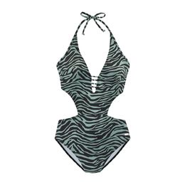 Venice Beach Badeanzug Damen Gr&ouml;&szlig;e XL oliv / schwarz