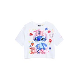 Desigual T-Shirt 'Stitch' M&auml;dchen Gr&ouml;&szlig;e 98/104 blau / pink / wei&szlig;